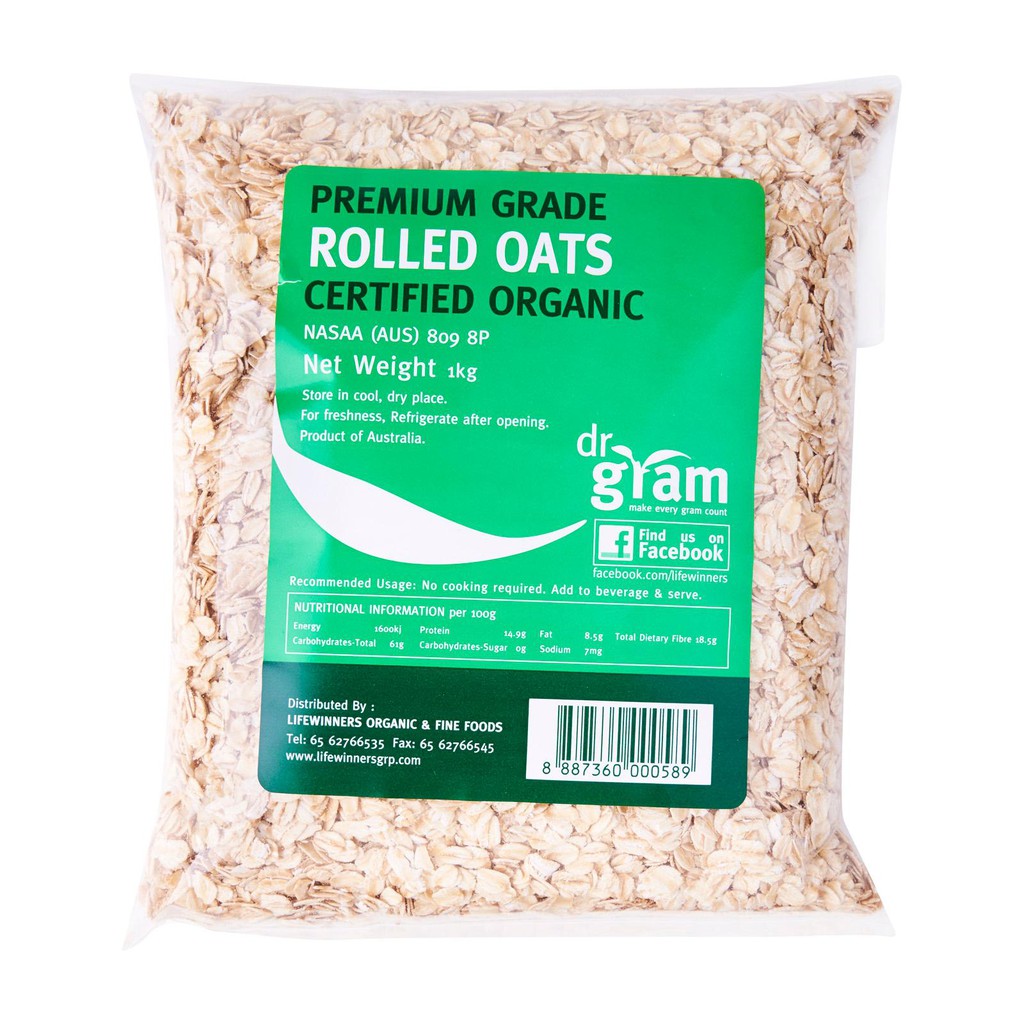 Dr Gram Organic Rolled Oats - 1kg | Daraz.com.bd