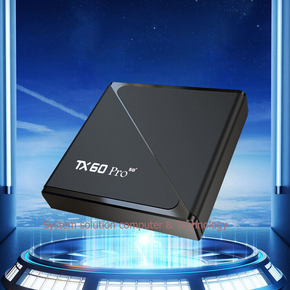 TX60 Pro 5G (14K ULTRA HD 16GB 256GB Android 16 Smart TV Box Voice Remote, Bluetooth, Free Dish ...