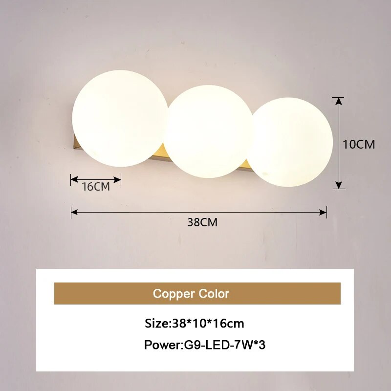 Nordic Indoor G9 9W LED Wall Lamps Decor for Living Room Bedroom with ...