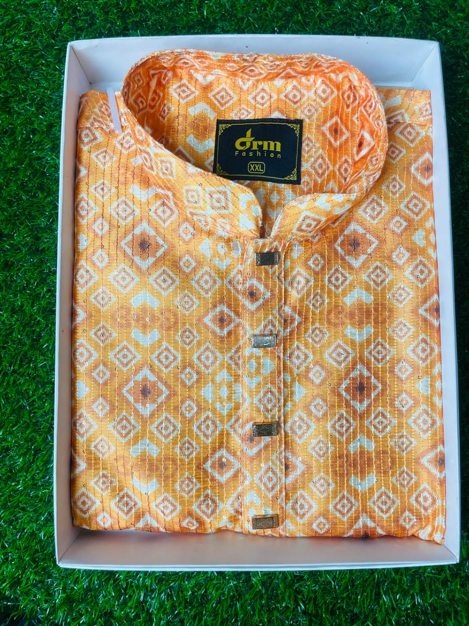 Indian Special Gorgeous Sequence Party Panjabi For Men's