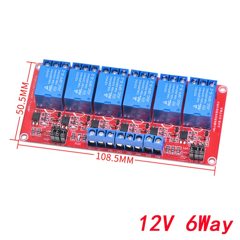 1 2 4 6 8 Channel 5V 12V 24V Relay Module Board Shield with Optocoupler ...