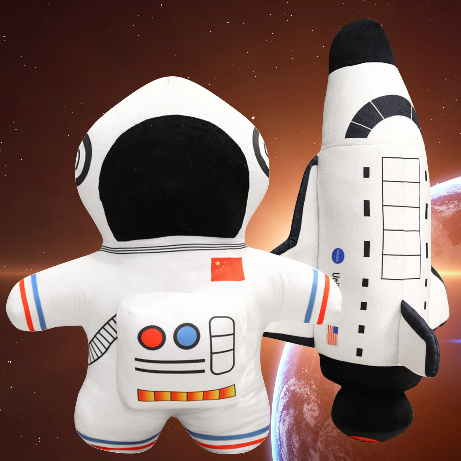 Plush Doll Cute Shape Collectible Built-in PP Cotton Space Astronaut ...