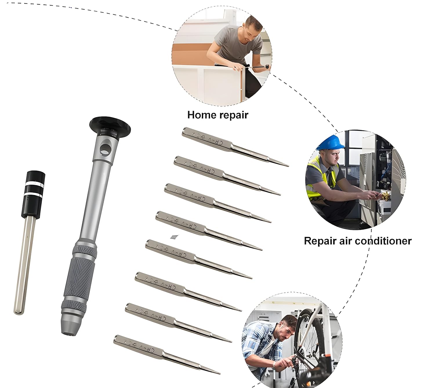 Precision Screwdriver Set 10 in 1 Repair Tool Kit With Magnetic Steel ...