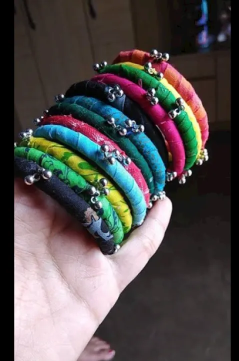 Woman's Beautiful Fabric Bangles Sets | atelier-yuwa.ciao.jp