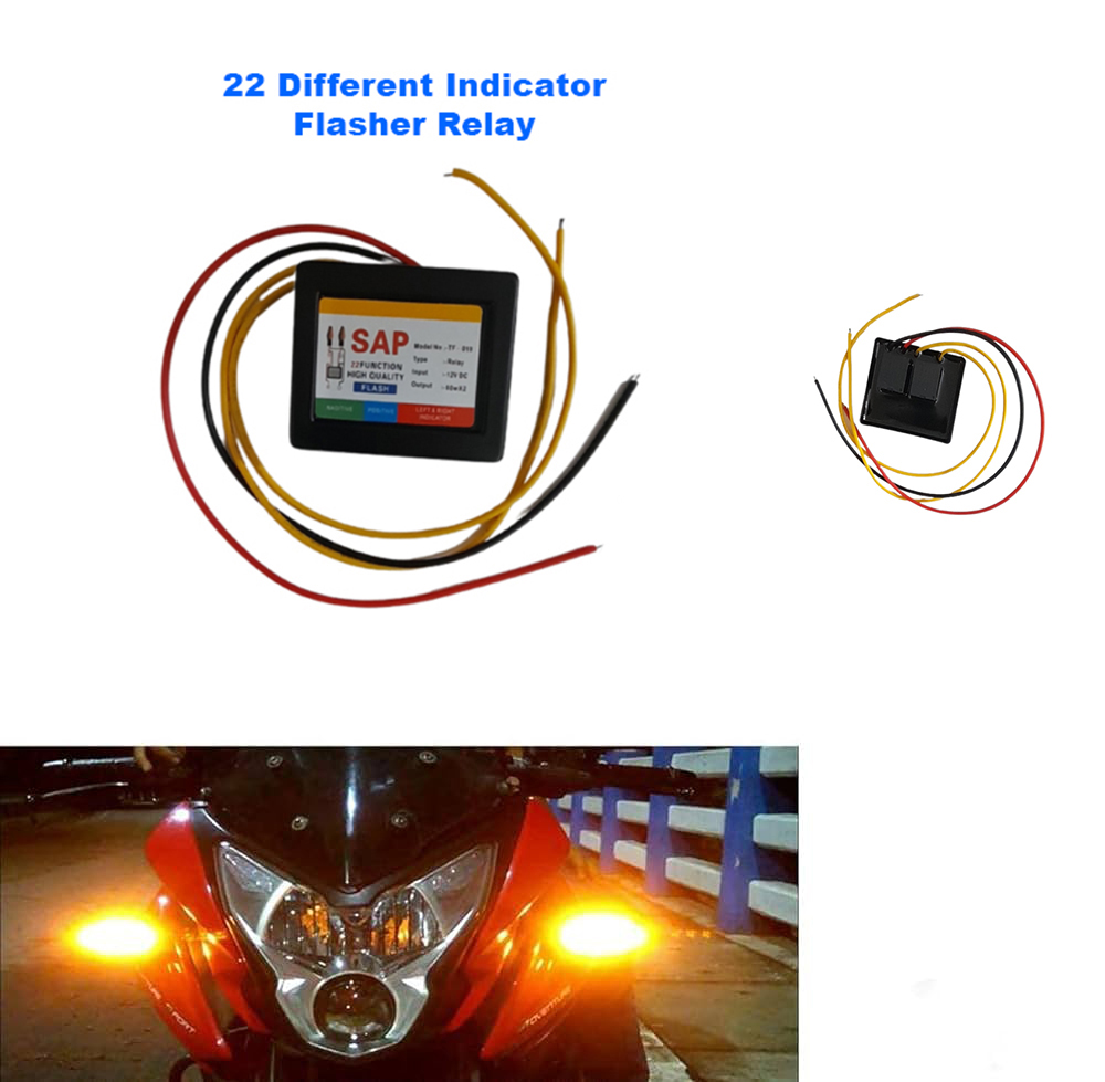 Universal Bike Hazard Flasher Relay 22 Different Pattern Flasher Relay ...
