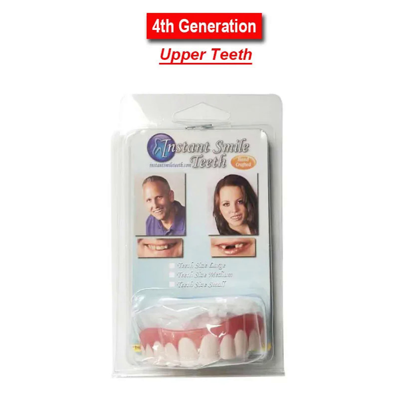 New Dental Fake Teeth Denture Veneers Temporary Upper Lower Snap Brace ...