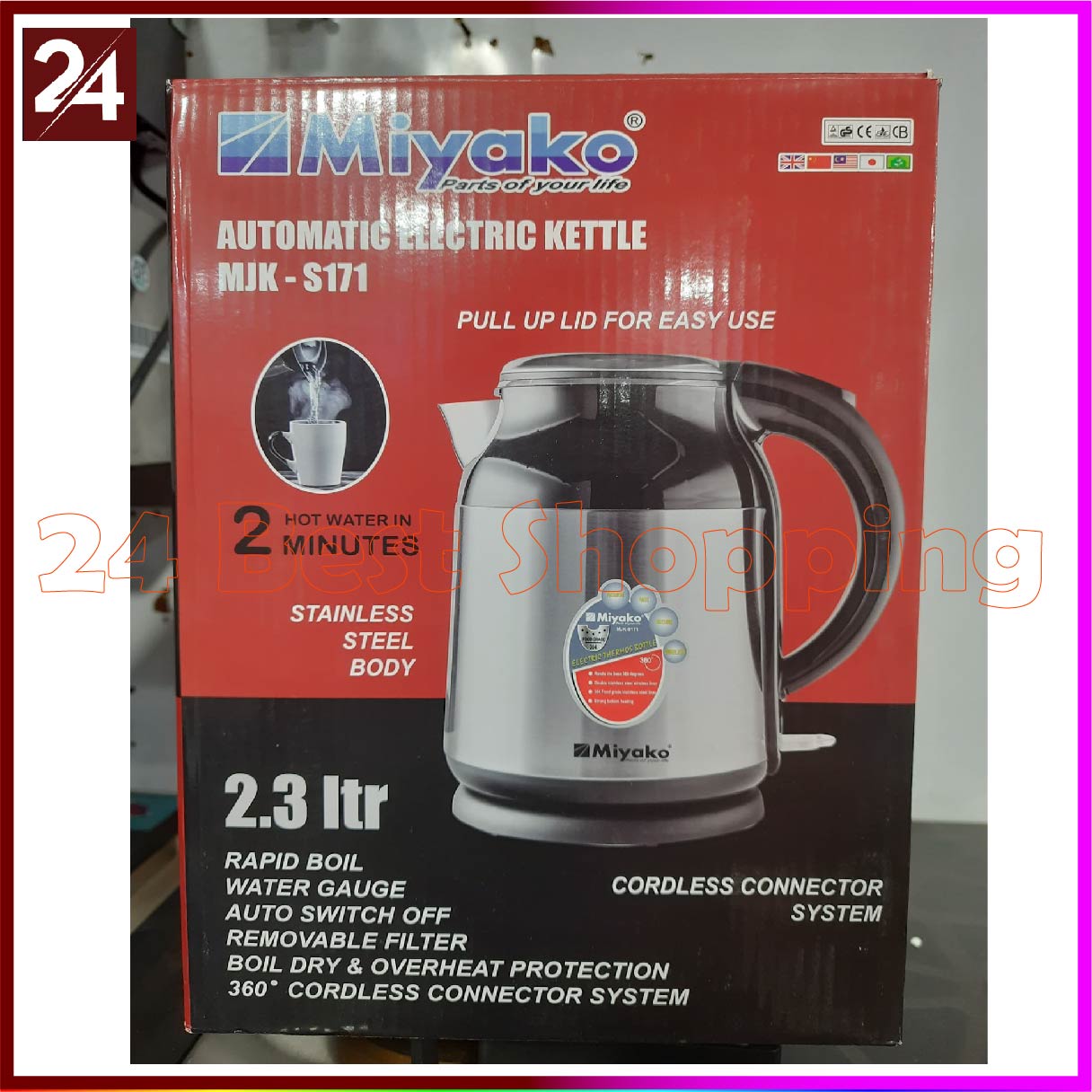 Miyako Automatic Electric Kettle | 2.3 Litre | MJK-S171 | Made in Malaysia | Daraz.com.bd
