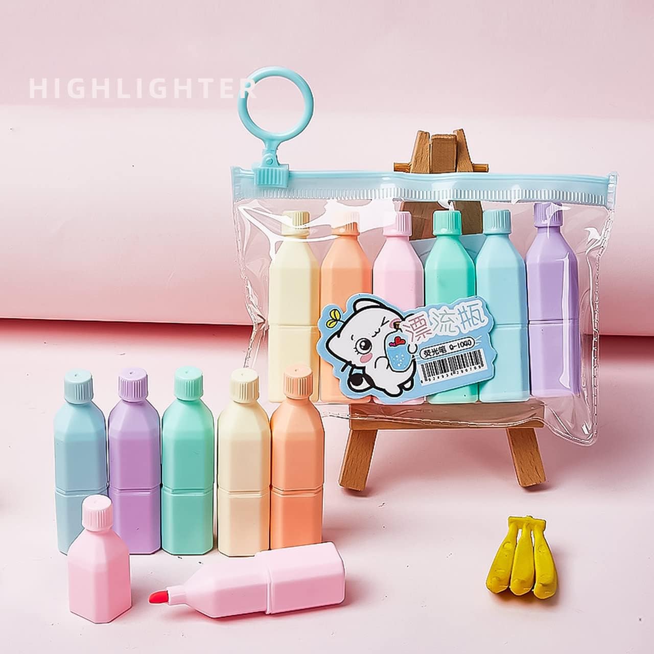Mini bottle Shape Planet Colorful Highlighter Markers, 6pcs/set ...
