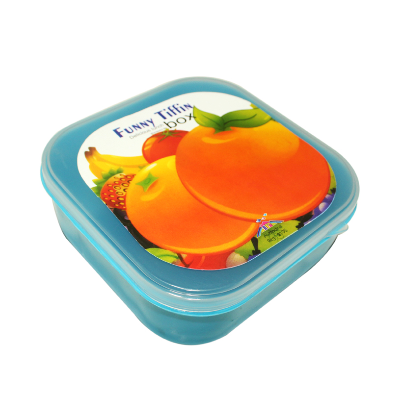 Single Layer Plastic Tiffin Box - Multicolor | Daraz.com.bd