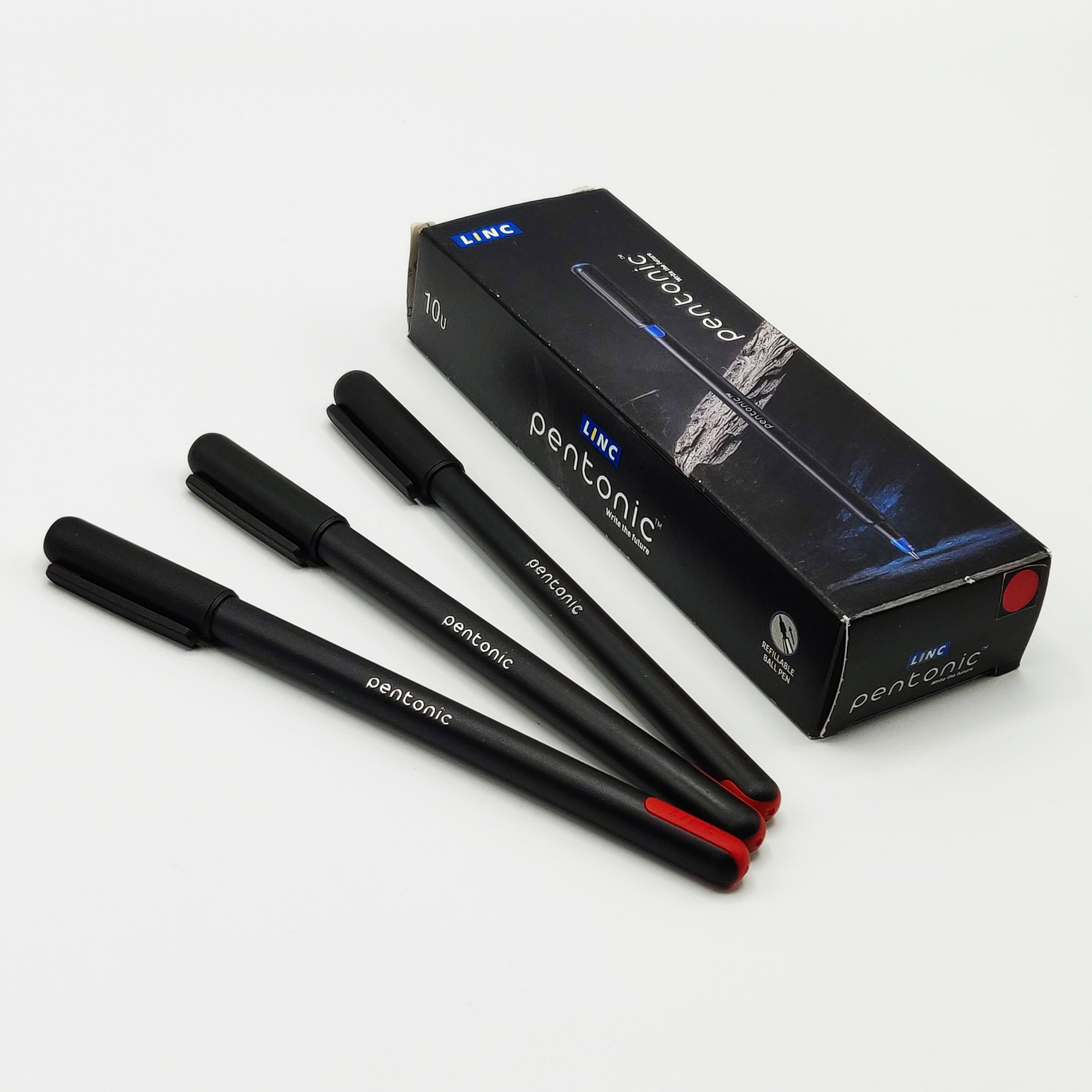 Linc Pentonic Ball Pen- 10pc- Black/Blue/Red Muilticolour | Daraz.com.bd
