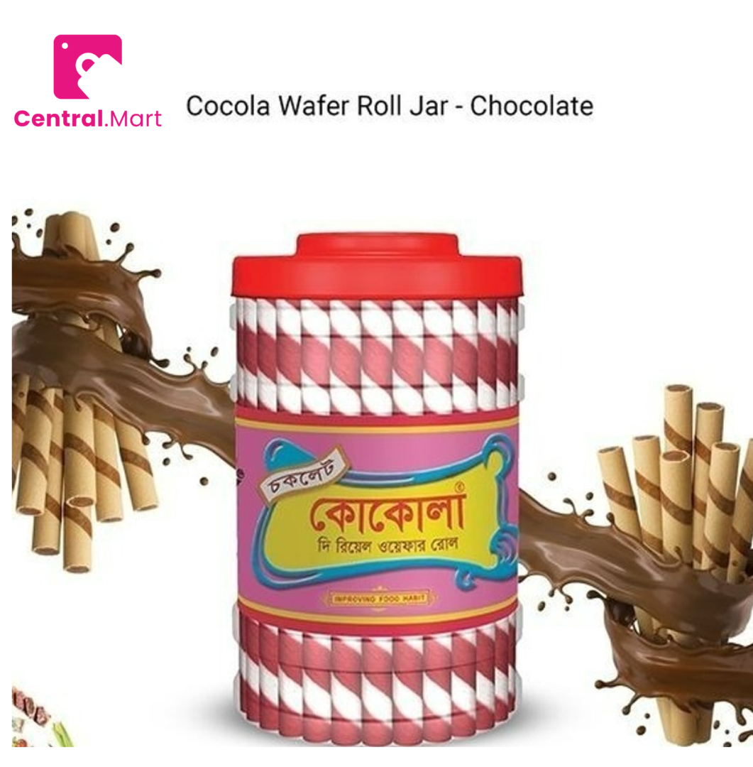 Cocola wafer Roll Chocolate flavour - Crunchy, Crispy, 1 Box 60 Pcs ...