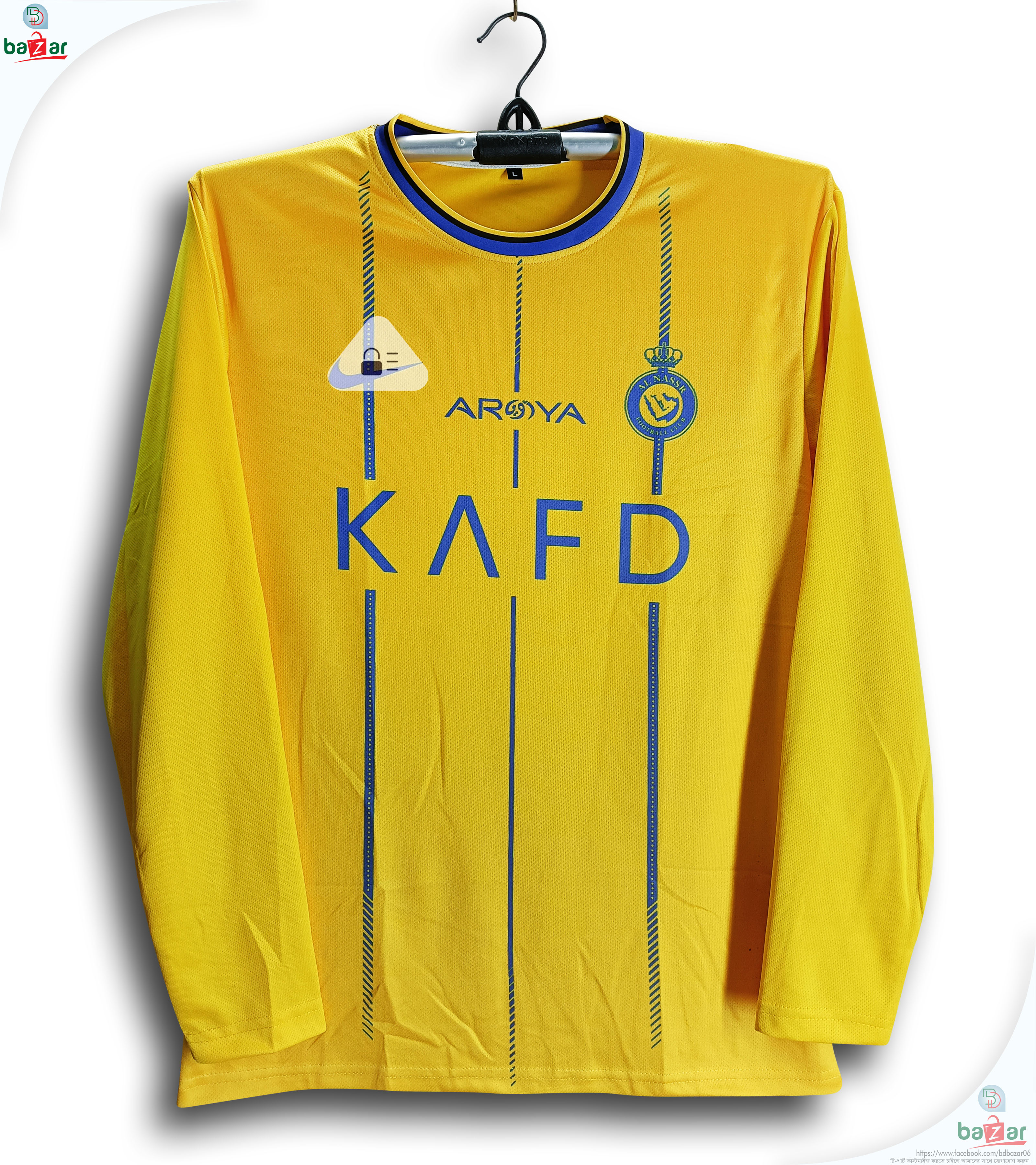 Al-Nassr Full sheeve Football Jersey For Man - Al Nassr T shirt - Al ...