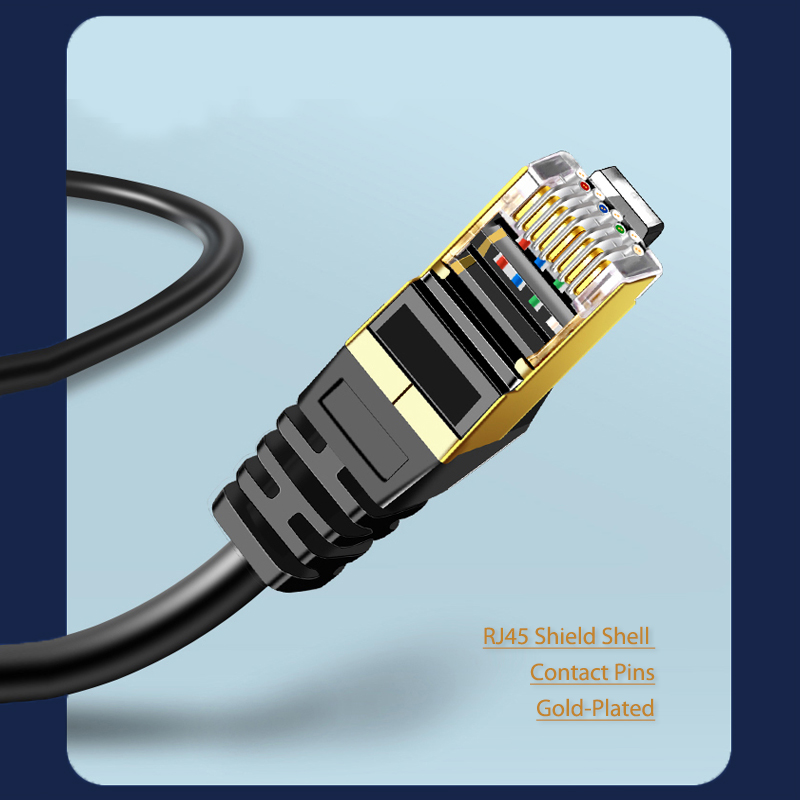 RJ45 Cat8 Ethernet Cable Multi-Cores Stranded Copper Wires Network 40G ...