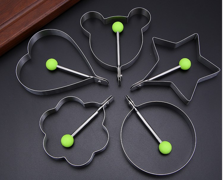 5Pcs/Set Stainless Steel 5 Style DIY Fried Egg Pancake Shaper Omelette ...