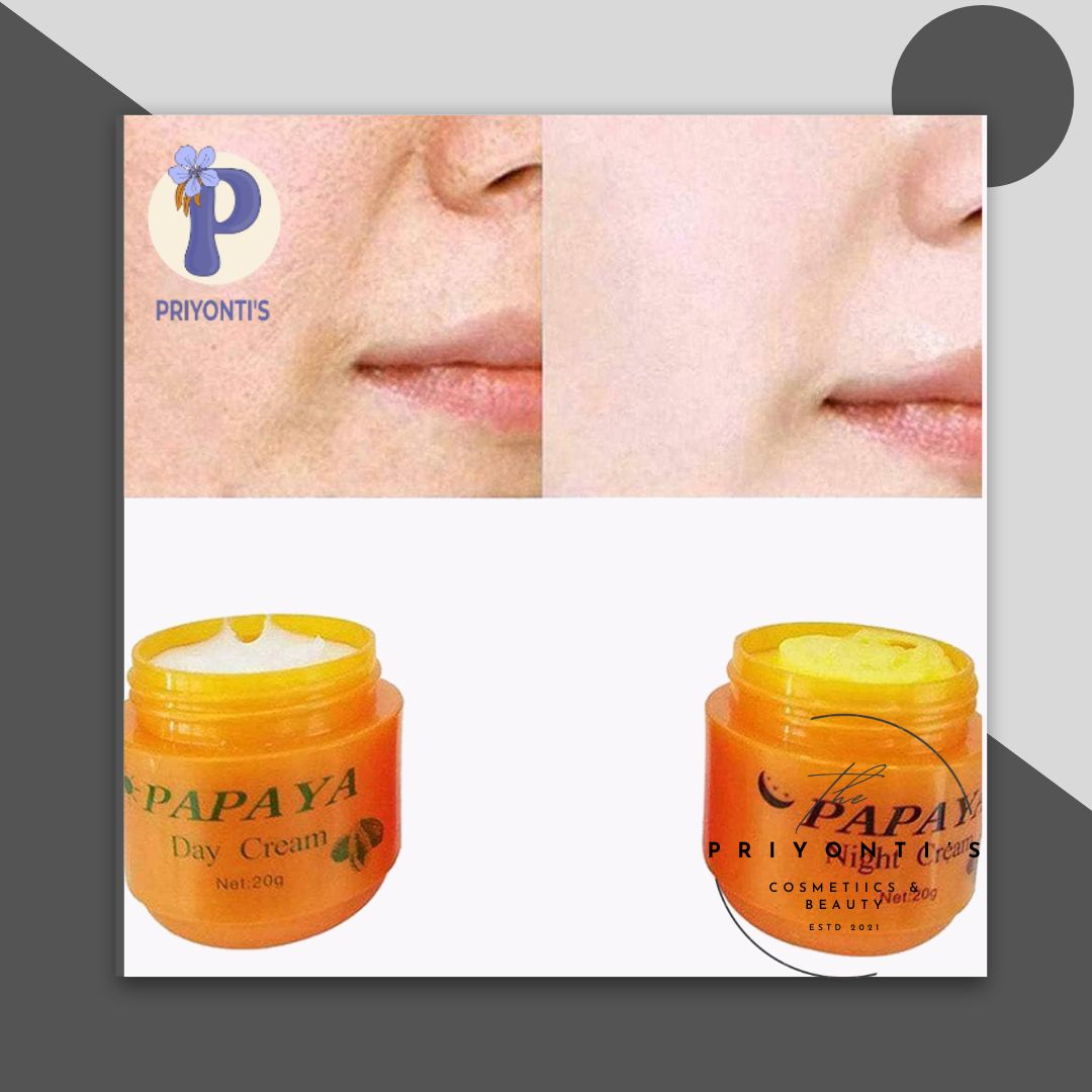 FEIQUE Papaya Whitening Anti-Freckle Day Night Cream Set-20g