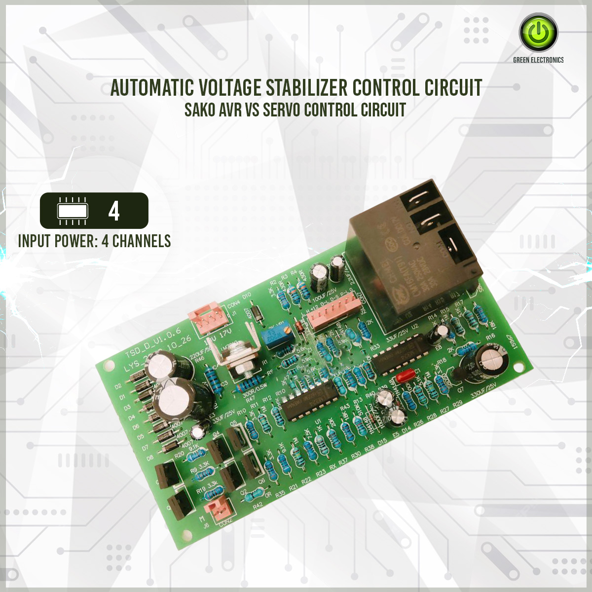 Automatic Voltage Stabilizer Control Circuit SAKO AVR Vs Servo Control ...
