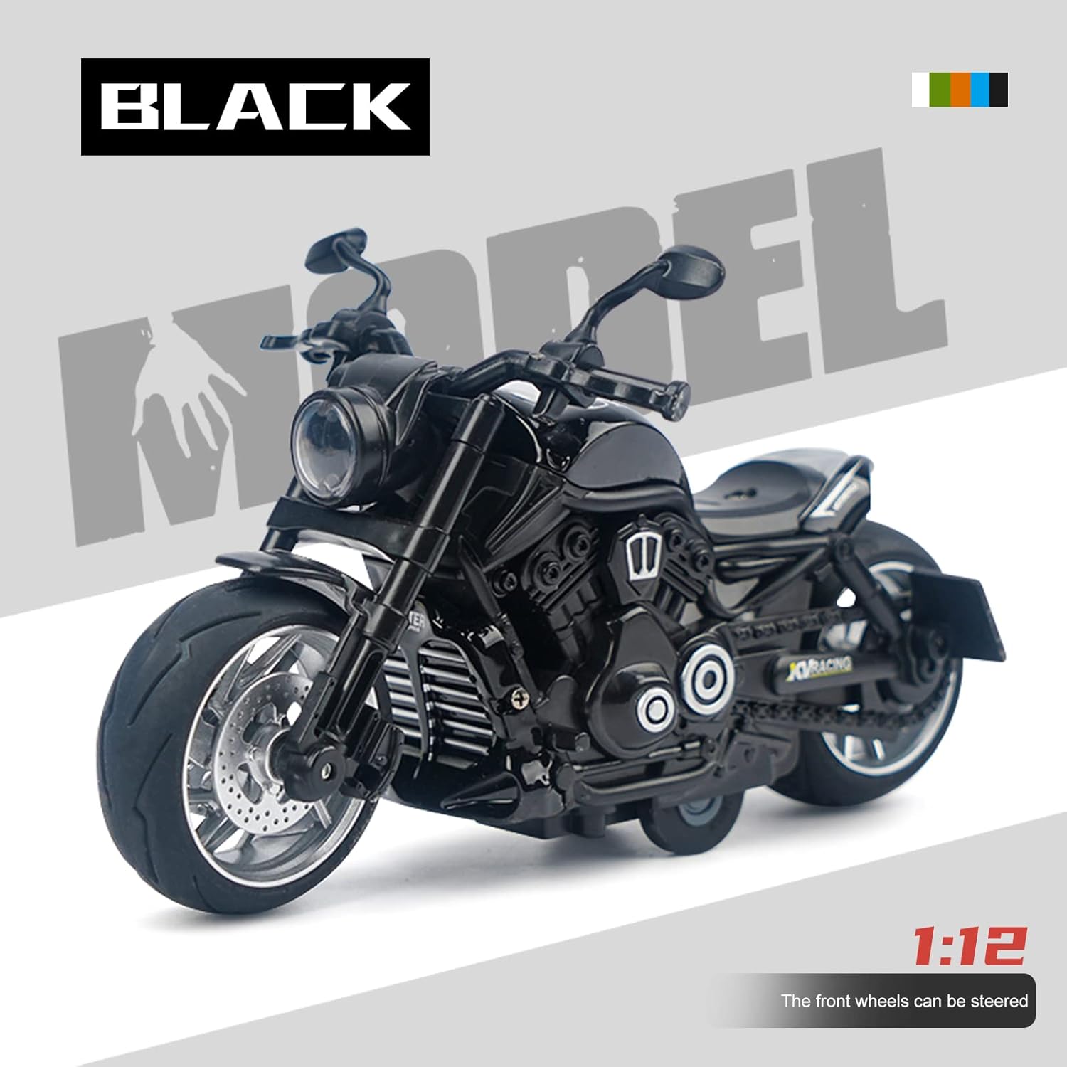 Pull Back Motorcycle Toys - Toy Motorcycle with Flashing Light up and ...