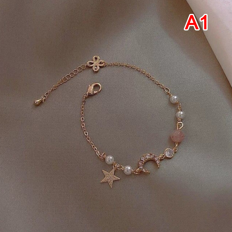 Exquisite Bracelets For Women Star Moon Zircon Pearl Bracelet Simple ...