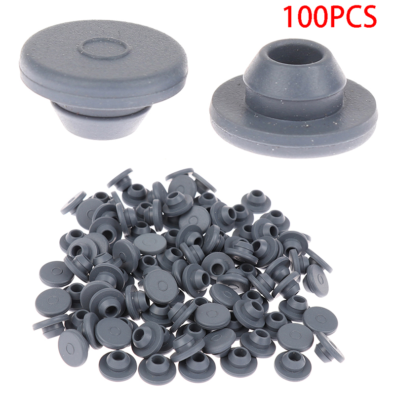 100Pcs Rubber Stoppers Self Sealing Injection Ports For 13mm Glass ...