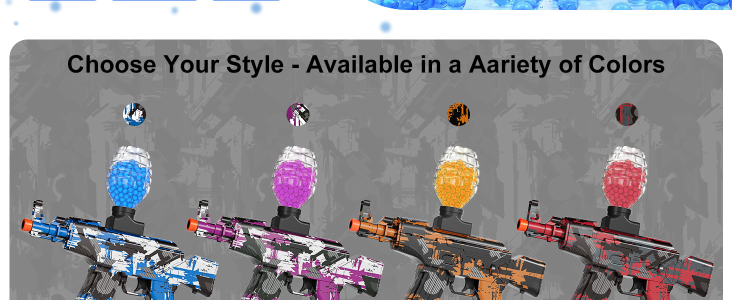 Gel Ball Blaster Gun, Electric Splat Gun With Top Loading Design, Long ...