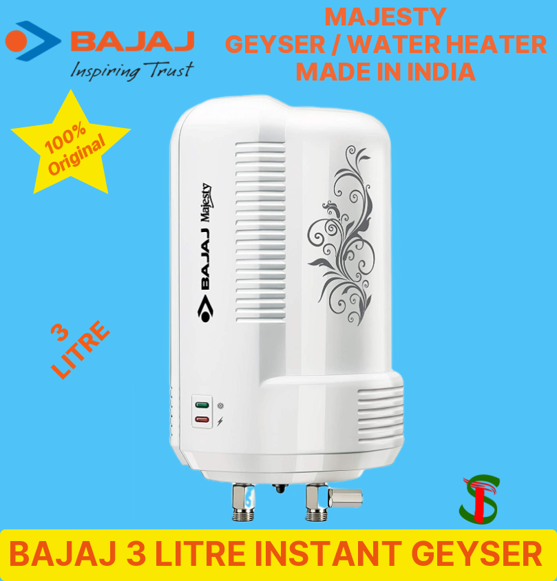Bajaj Sponta 3 Liter Instant Water Heater/Gizer (White and Blue) - Made ...