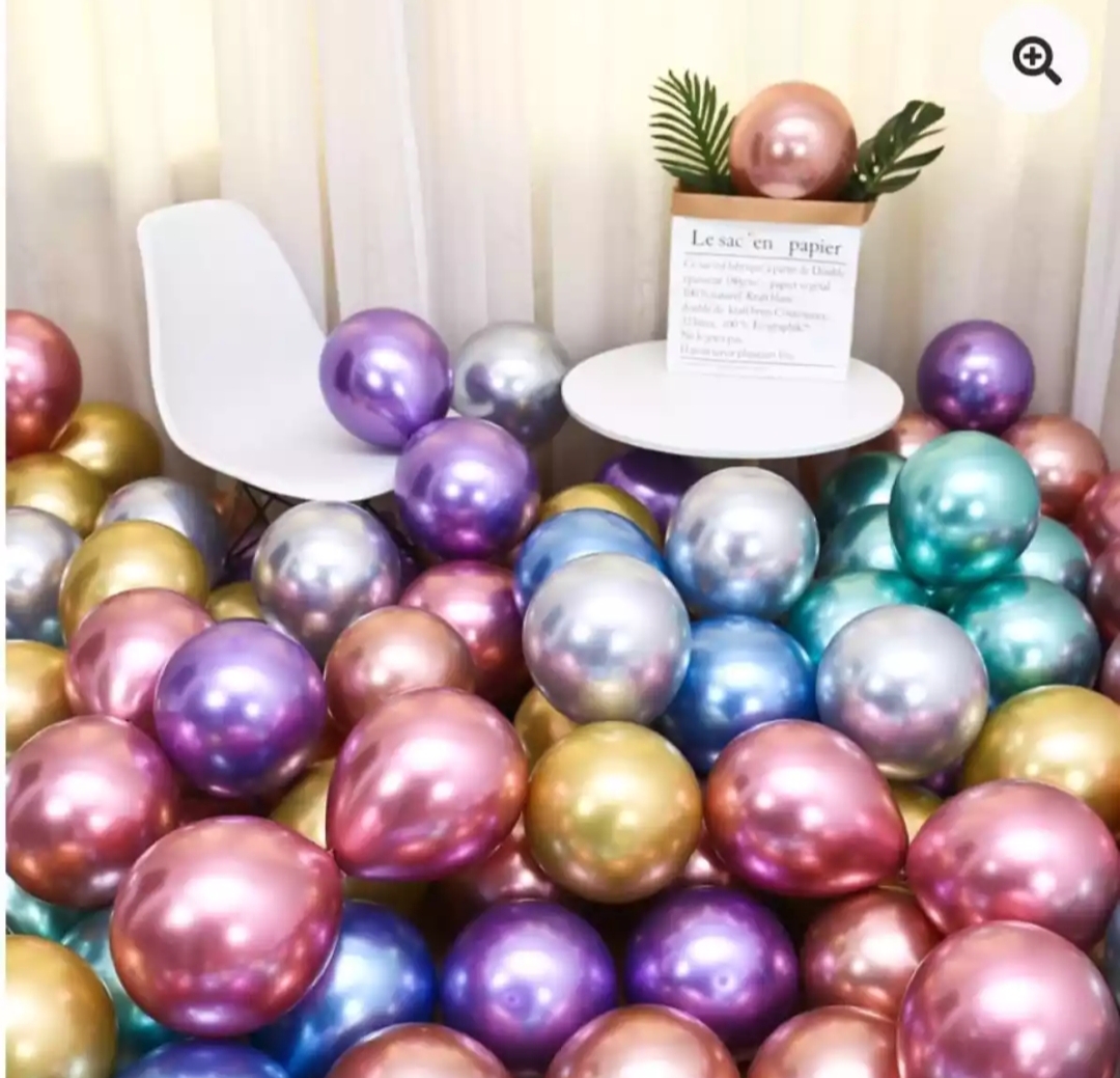 Metalic balloon-10pc/Solid Metallic Balloons for Decoration, 10-12 inch ...