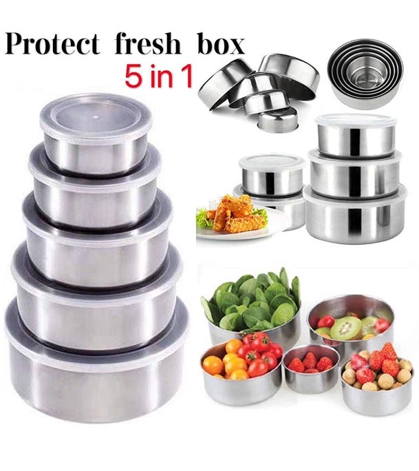 5Pcs Bowl Set/Bati Set/ Steel Bati Set/ High Quality Steel Bowl Set ...