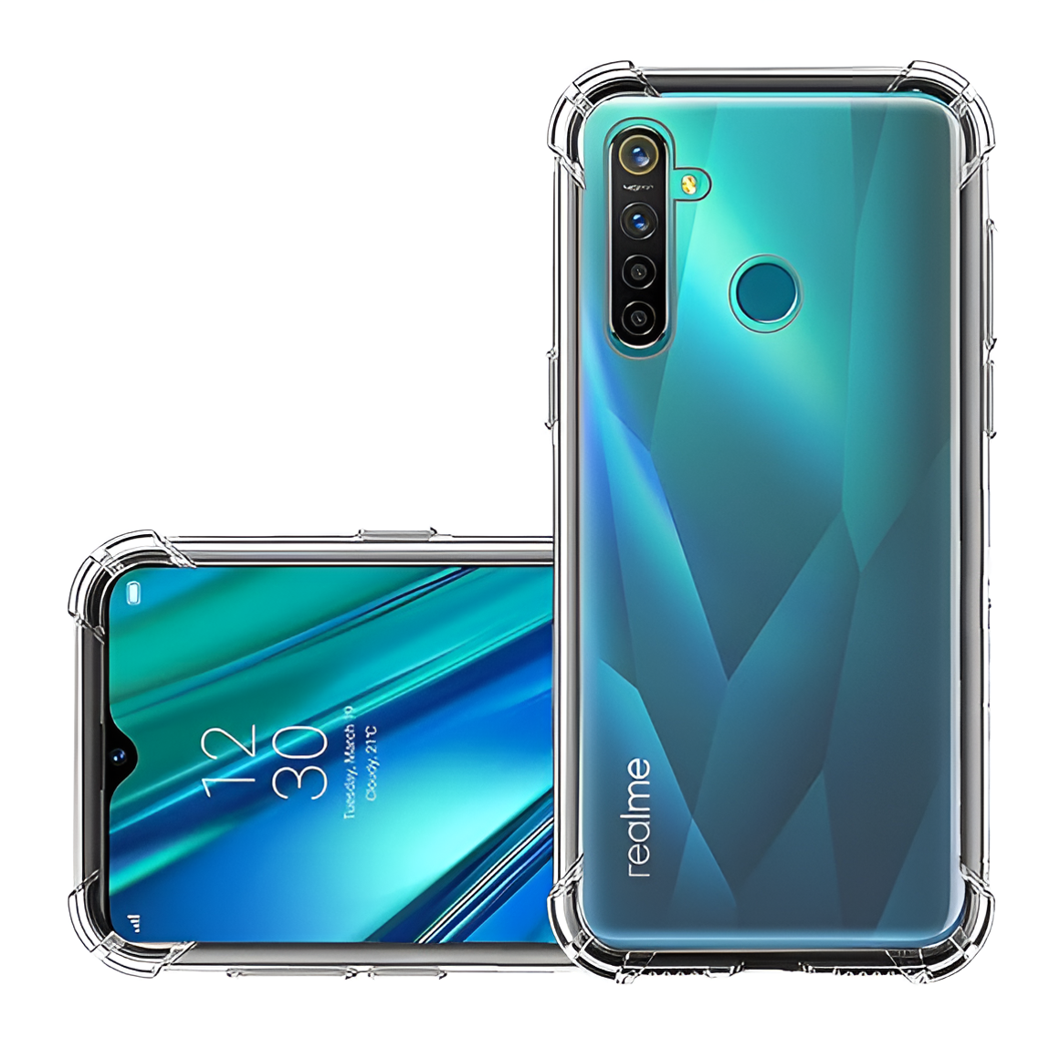 For Realme 5I Flexible Clear Transparent Soft Tpu Back Case Cover With ...