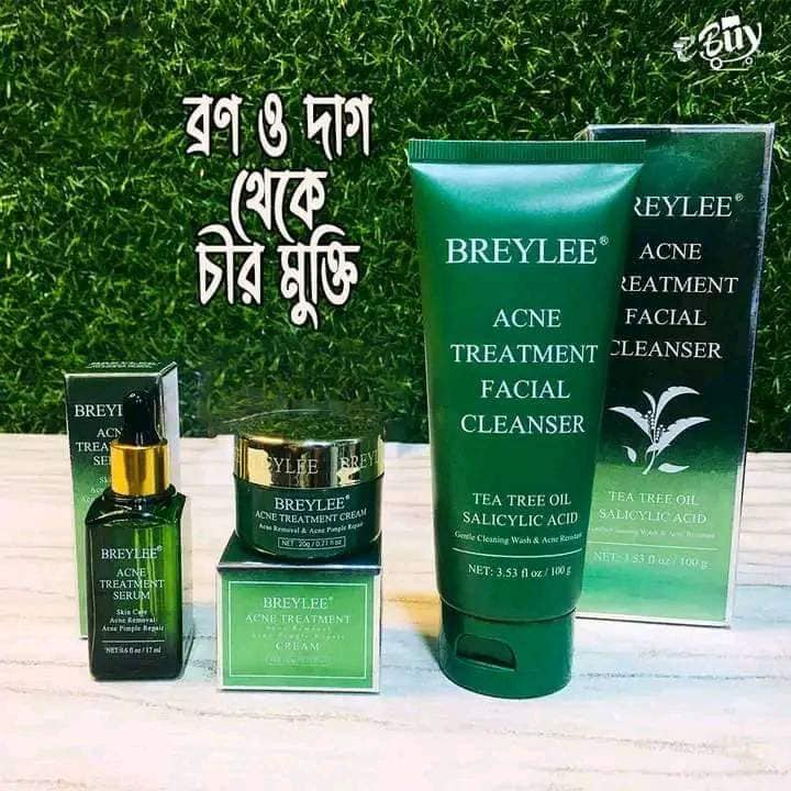 Brylee Acne Treatment Cream Serum Cleanser(Combo)