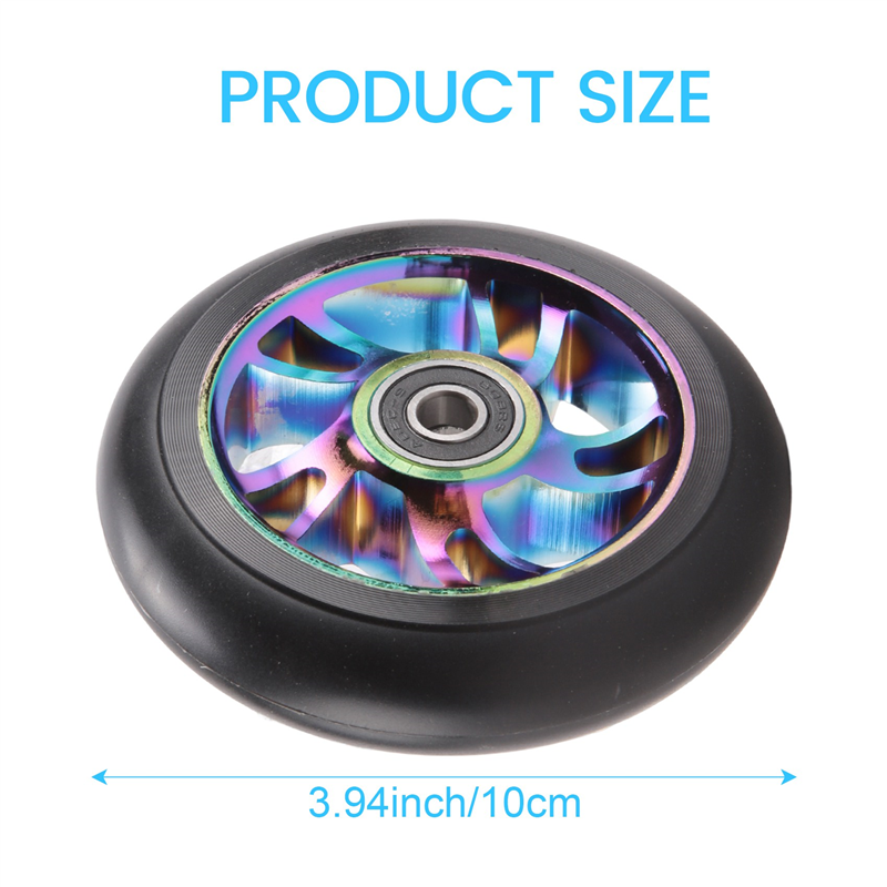 2 Pcs 100Mm Scooter Replacement Wheels with Bearing Stunt Scooter ...