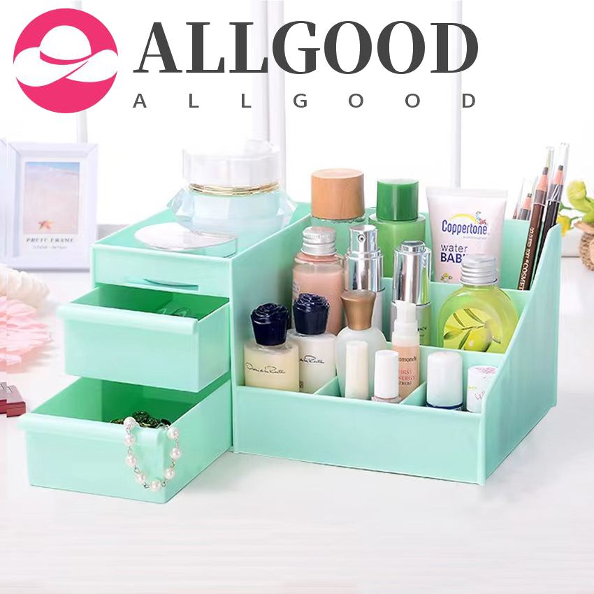 Large cosmetics storage box, plastic drawer storage box, dresser table ...