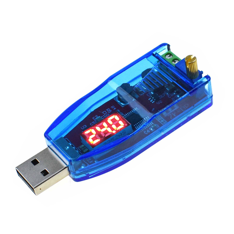 DC-DC 5V to 3.3V 9V 12V 24V Adjustable Potentiometer USB Step UP Down ...