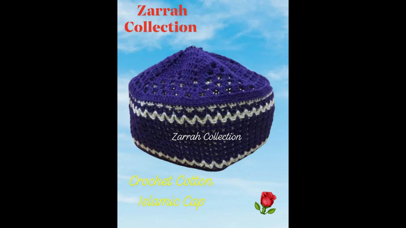 Pure Cotton Free Size Knitted White Islamic Tupi/Islamic Cap For Men