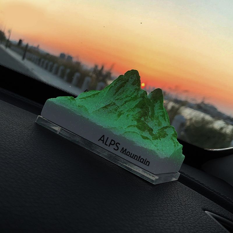 Luminous Alps Car Interior Decoration Ornament Snow Mountain Fragrant ...