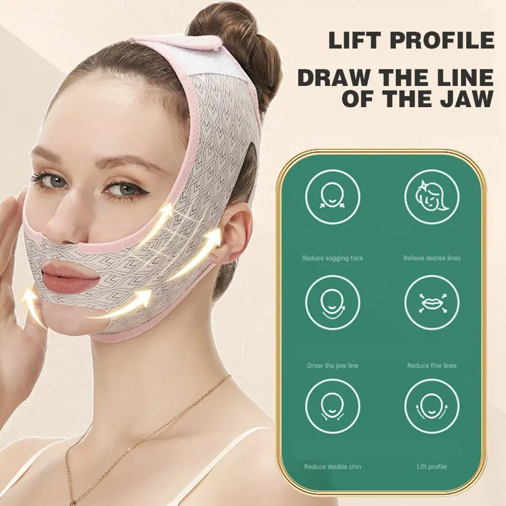 1pc Face Slimming Bandage Mask (Free Size) Face V Shaper V Line Cheek ...