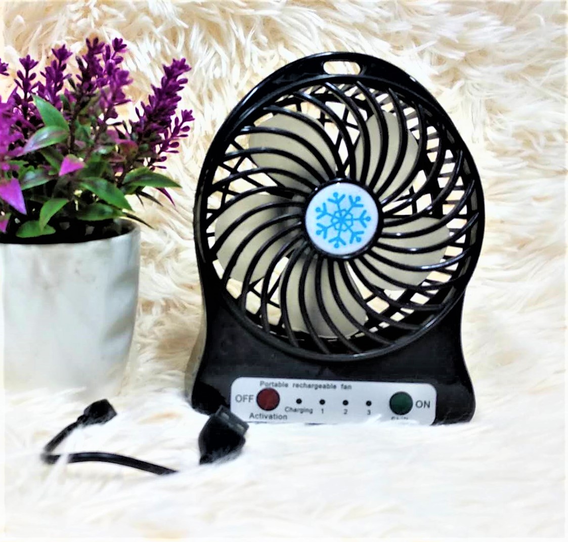 Rechargeable Small Powerful Li-ion Battery Fan Mini USB Fan | Daraz.com.bd