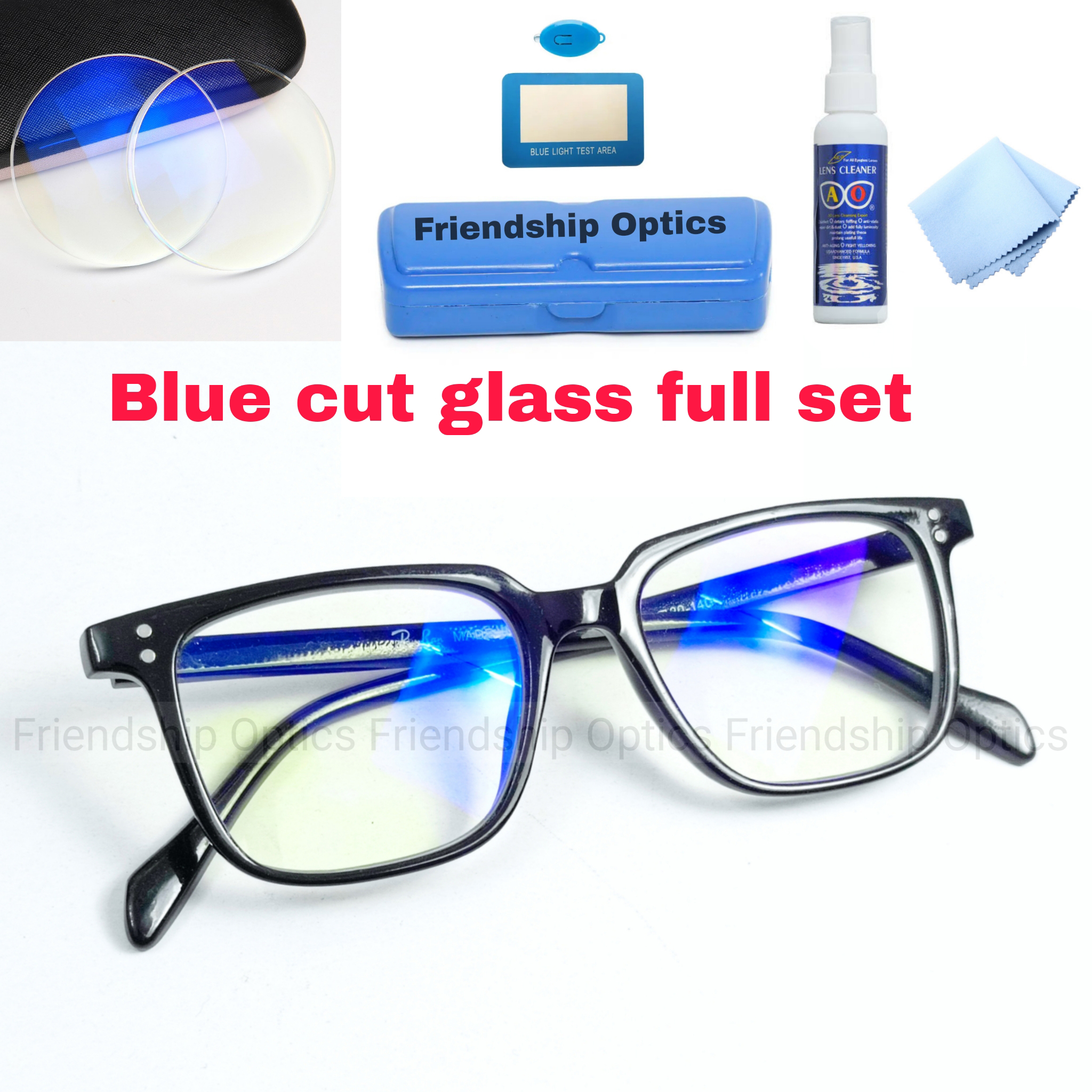 Blue cat eyeglasses full set | Daraz.com.bd