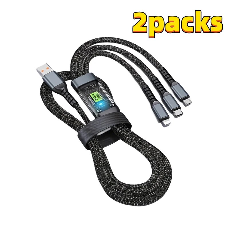 100W 3-in-1 Fast Charging Cable Intelligent Support For Ultra-Fast ...