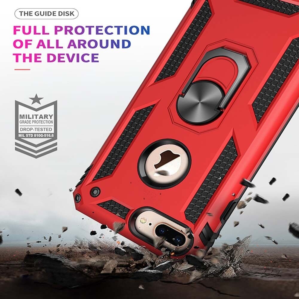 xprmy for iPhone 6 7 8 Plus phone Case Luxury Armor Shockproof TPU PC 2 in 1 360 Degree Rotating ...