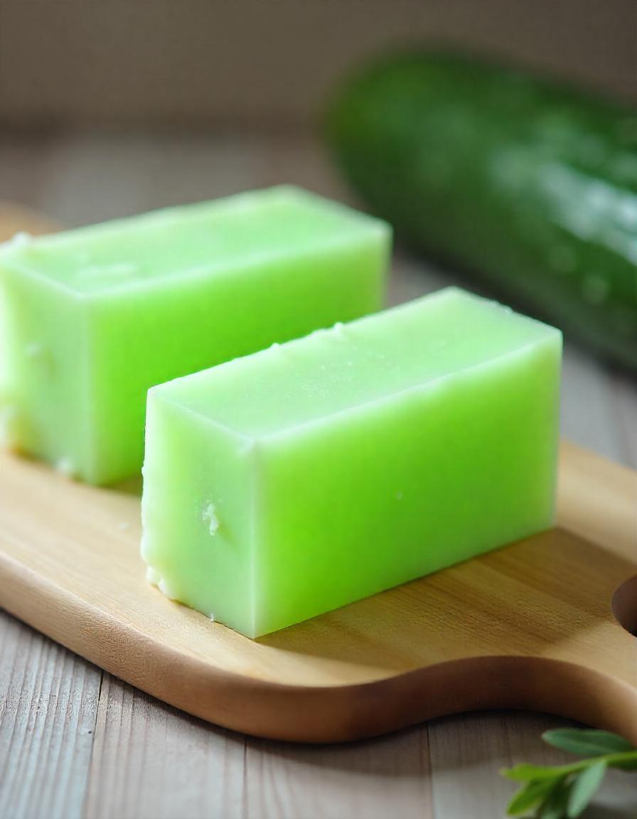 Cucumber Soap Base Pure Organic Chemical Free Melt & Pour Soap Base Bar ...