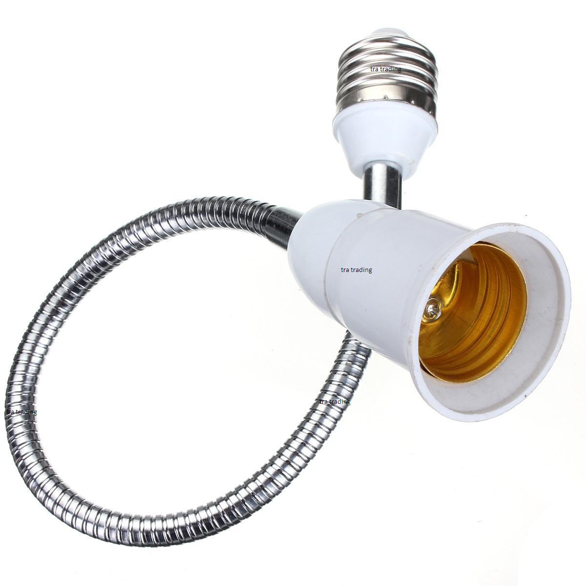 E27 LED Light Bulb Lamp Holder Flexible Extension Adapter Converter ...