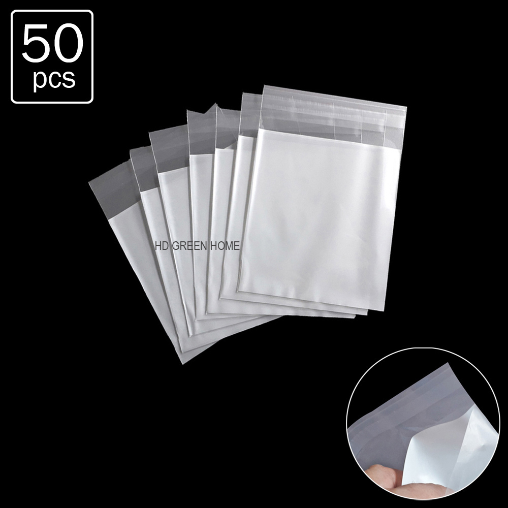 50 pcs x Three Layer (3x4 inch) Poly Bag Self Adhesive Plastic OPP Thin ...