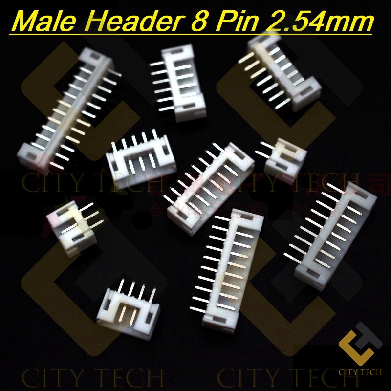 2Pcs 8 Pin Male Header Female Housing JST XH Male Header 8 Pin 2.54mm ...
