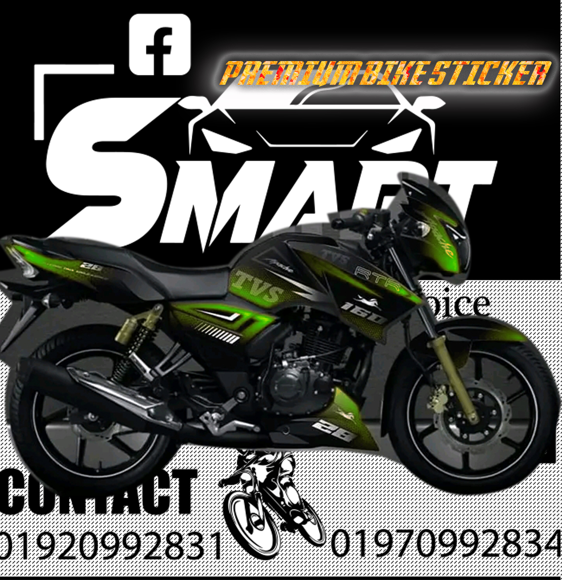 Bike Stickers Design Apache