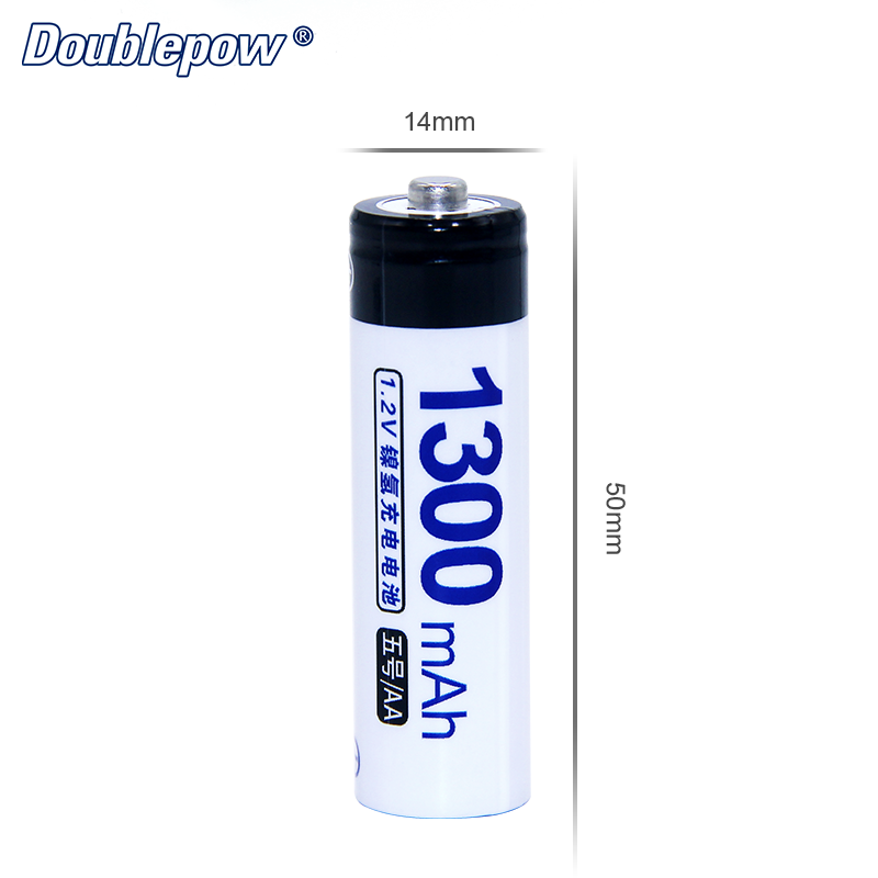 Doublepow AA Size 1.2V 1300mAh Ni-MH Rechargeable Battery (Point Top ...