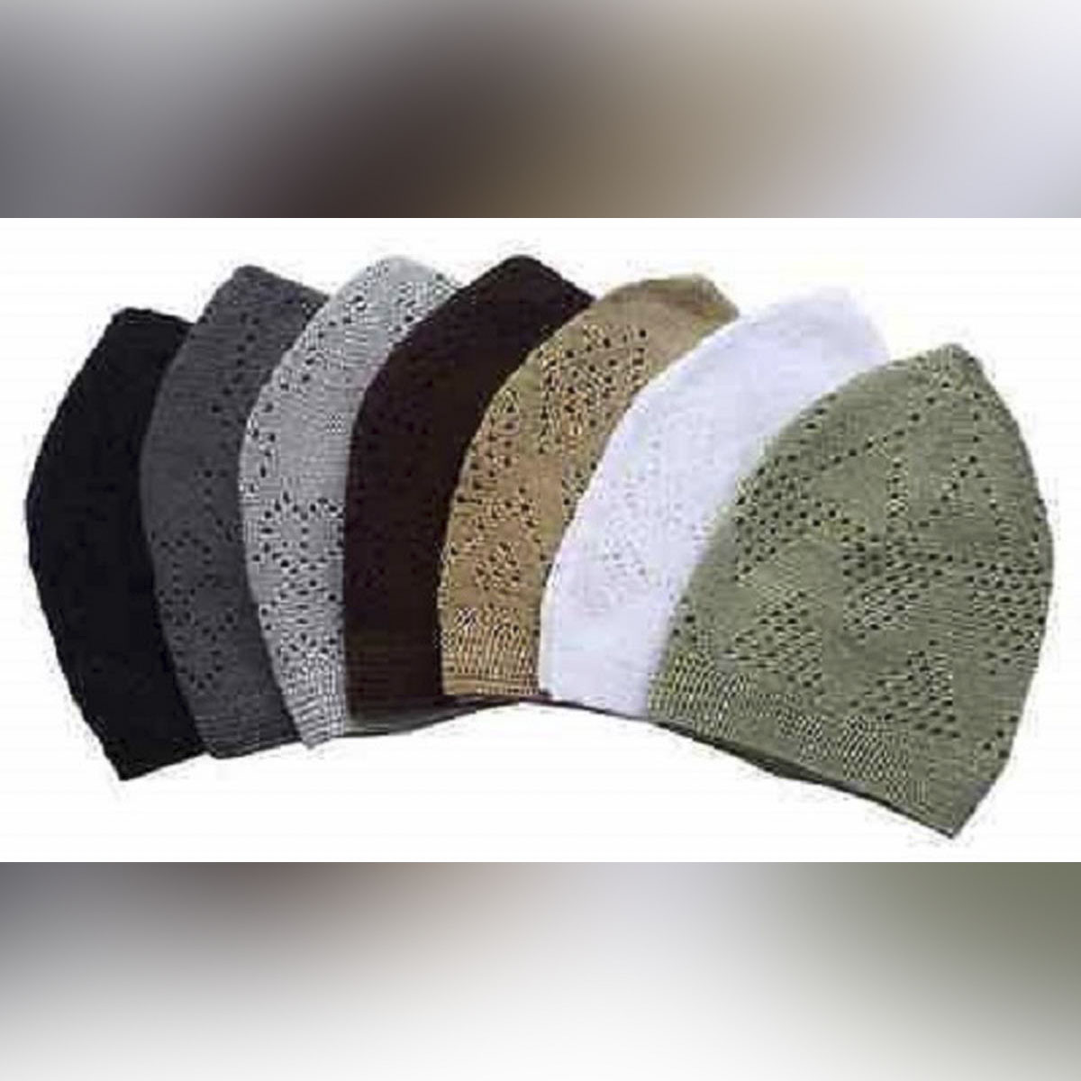 Cotton Free Size Knitted White Islamic Tupi/Cap For Men | Daraz.com.bd