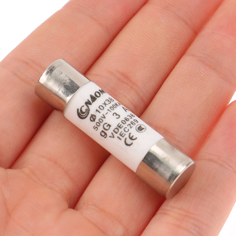 20Pcs 10*38 Fast blow Ceramic Fuse 10x38mm Fuse 500V 1A 2A 3A 4A 5A 6A ...
