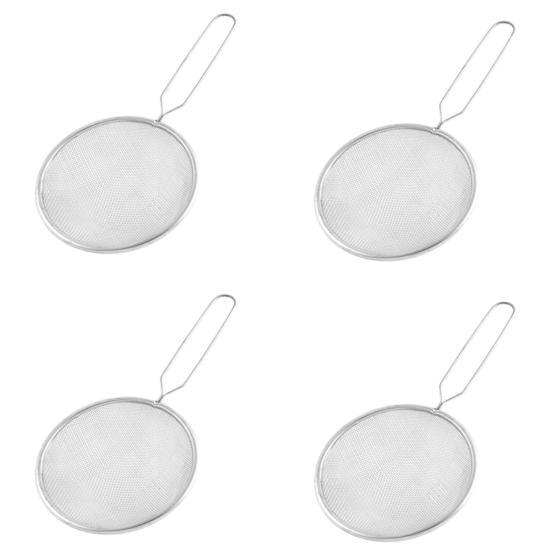 4X Fine Mesh Strainer Oil Colander Sieve Scoop 12cm Dia | Daraz.com.bd
