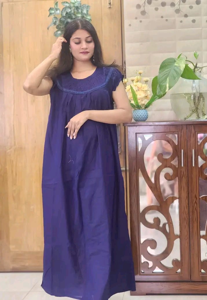 Cotton Maxi Elastic Work Chest Kuchi Solid Colour Maxi for women ...