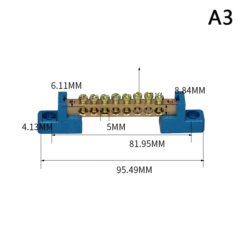 6*9 4/6/8/10/12 Holes Electrical Connector Distribution Box Neutral Terminal Rail Terminal Block ...